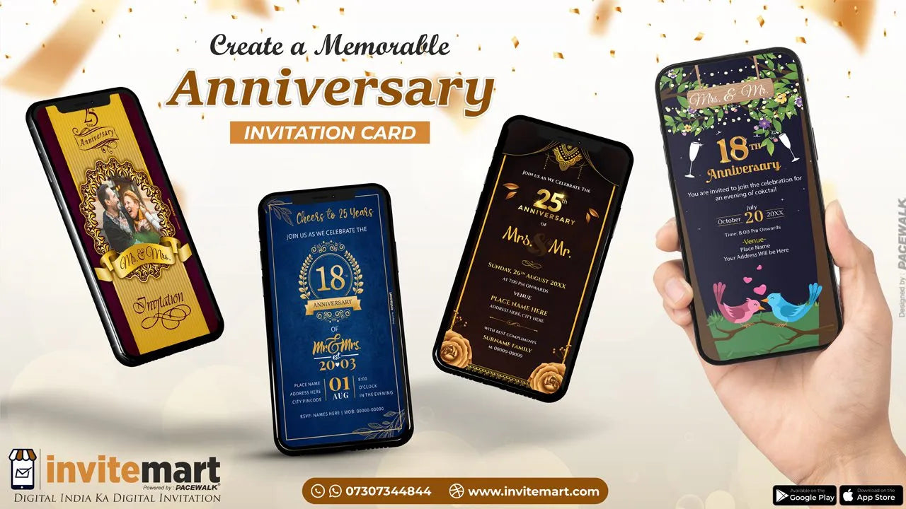 Create a Memorable Anniversary Invitation Card – InviteMart