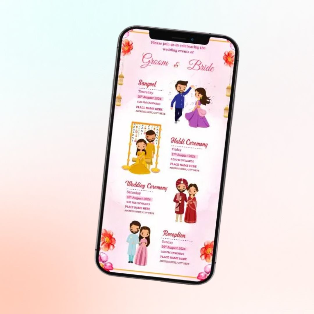 One Page Wedding Invitation – InviteMart