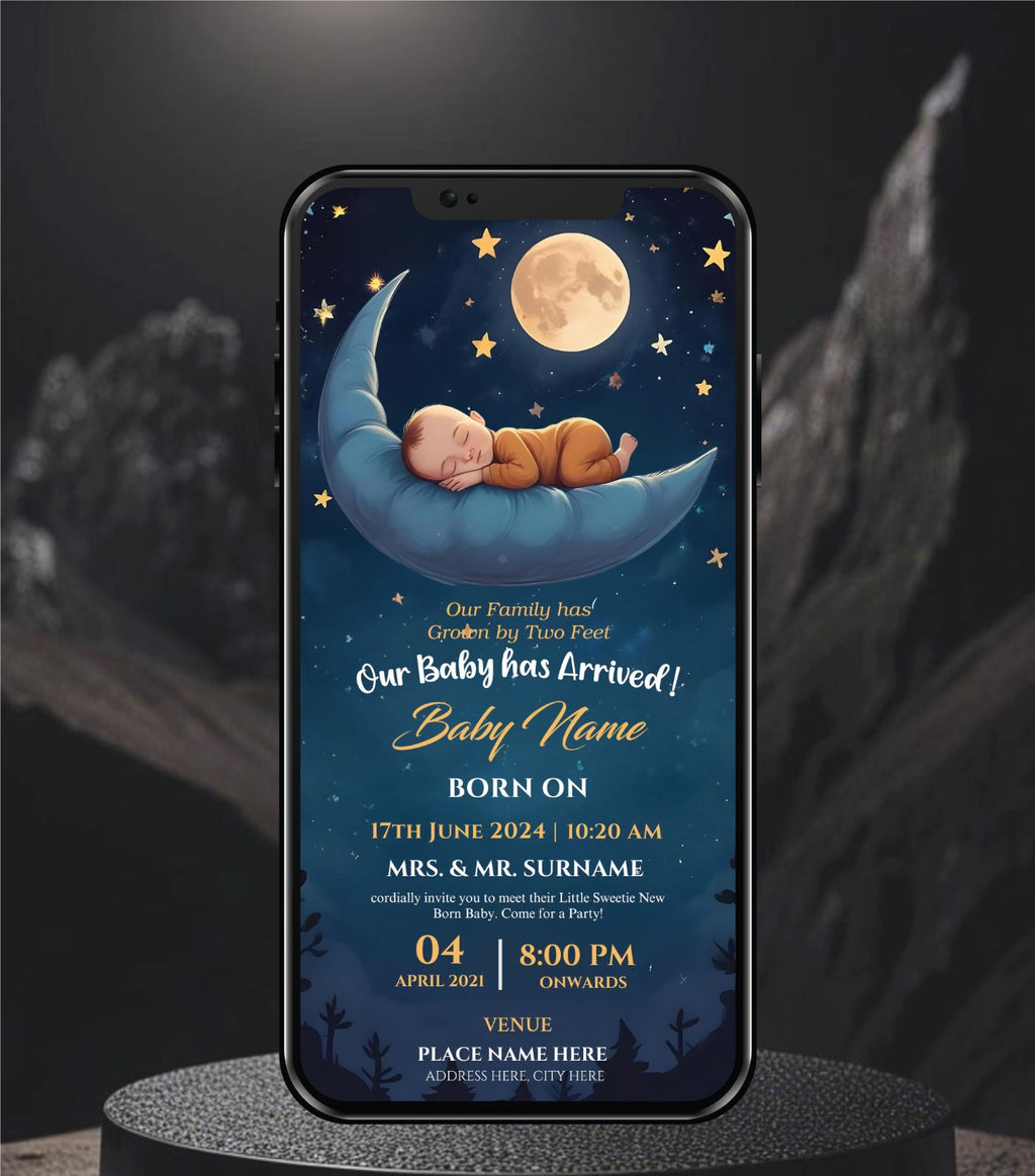 Baby Arrival Ceremony Invitation | Customizable Digital Card |IM-2717 ...