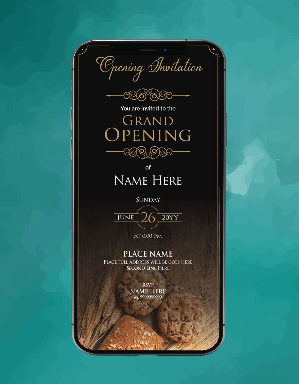 Bakery Shop Opening Invitation | Elegant Bread Theme Grand Inauguratio ...