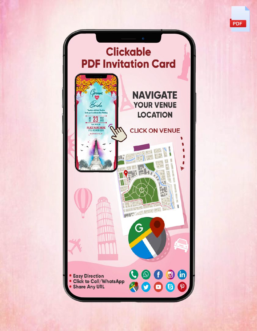 Convert to Interactive/Clickable PDF Invitation Card – InviteMart