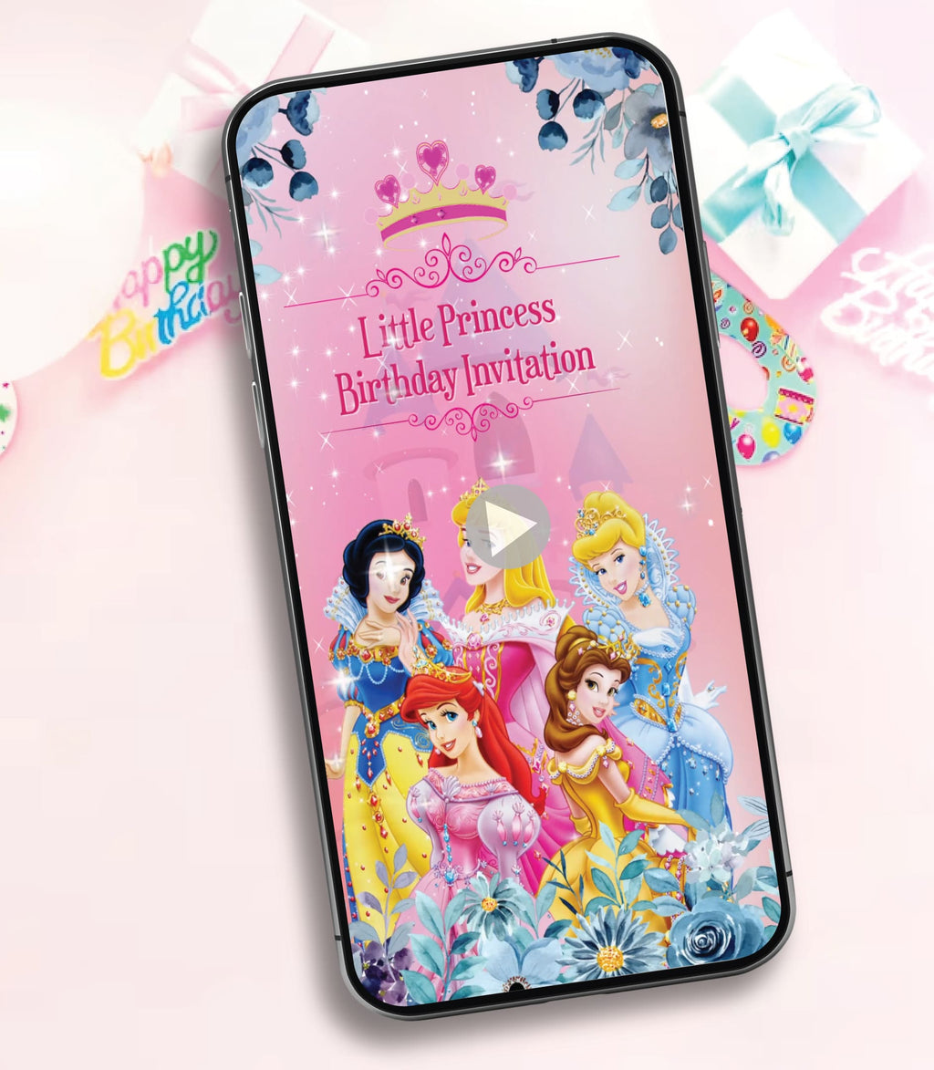 Disney Princess Birthday Invitation Video | IM-2067 – InviteMart