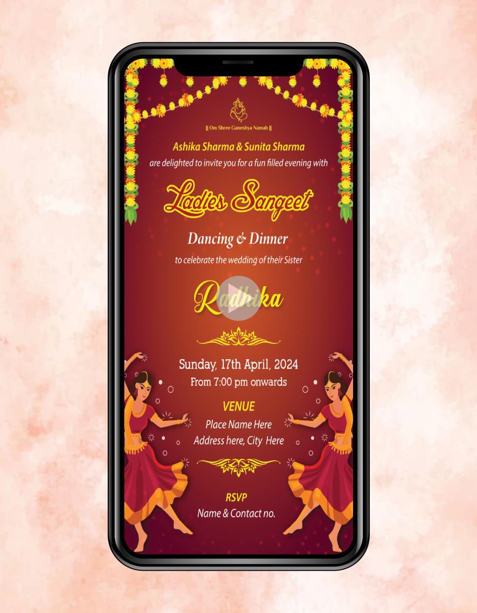 Ladies Sangeet Invitation Video | W-232-V | InviteMart