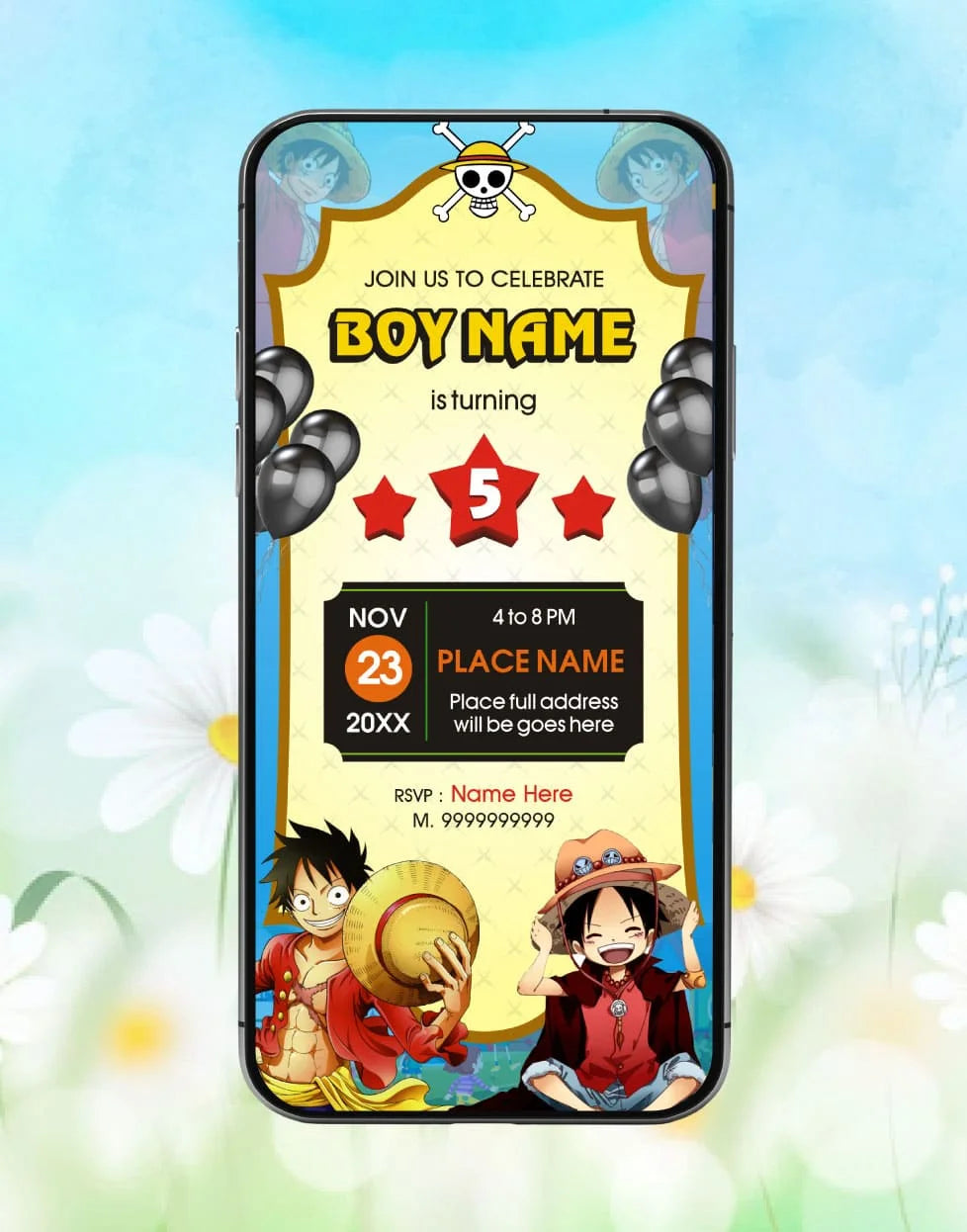 One Piece Birthday Invitation | IM-2536 | InviteMart