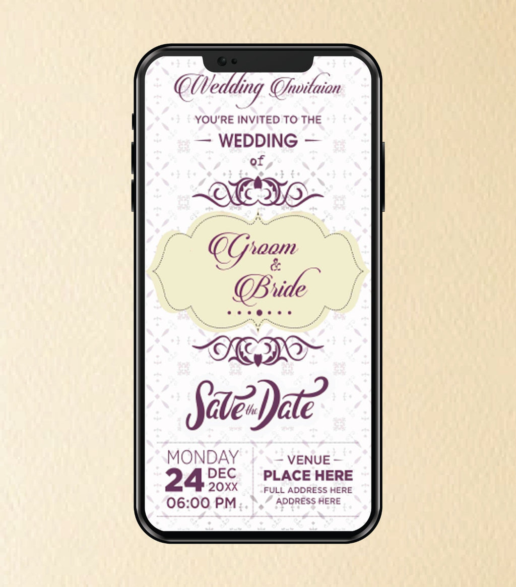 Online Modern Wedding Invitation eCards | Elegant Save the Date Templa ...