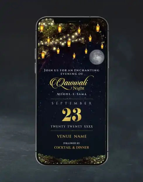 Qawwali Night Invitation Card | Royal Mehfil-e-Sama E-Invite | IM-2473 ...