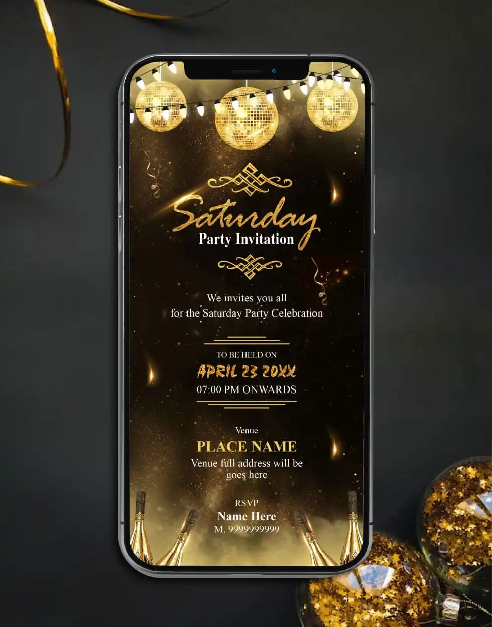 Saturday Party Invitation Card | IM-2437 – InviteMart