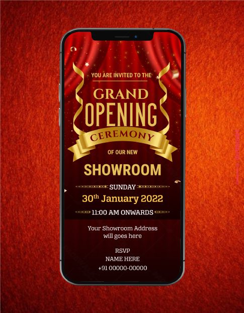 Shop Opening Invitation Card | Grand Showroom Launch Ceremony eCard ...