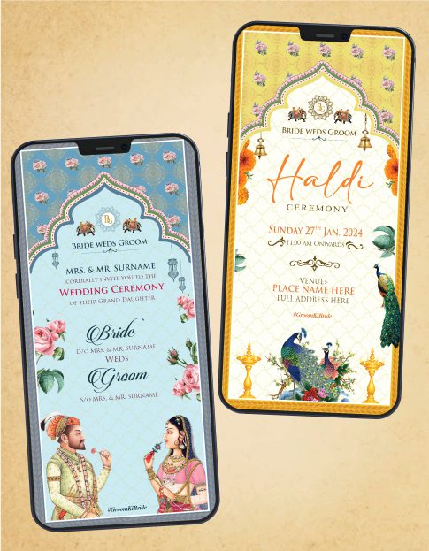 Traditional Wedding Invitation Card | W-274 – InviteMart