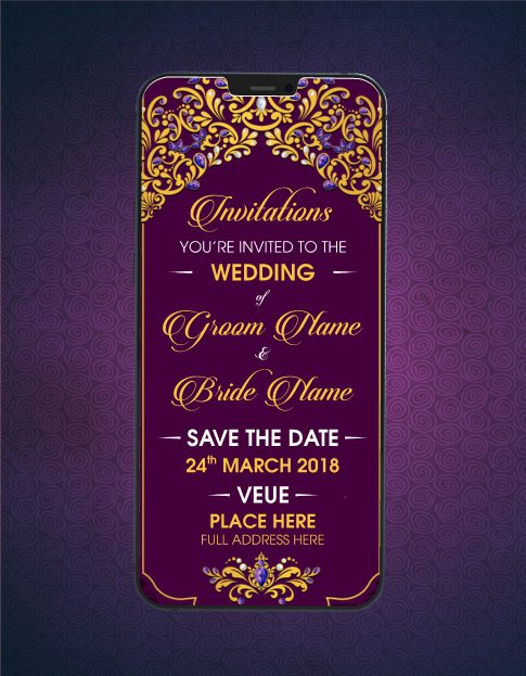 Traditional Wedding Invitation Cards | W-05 – InviteMart