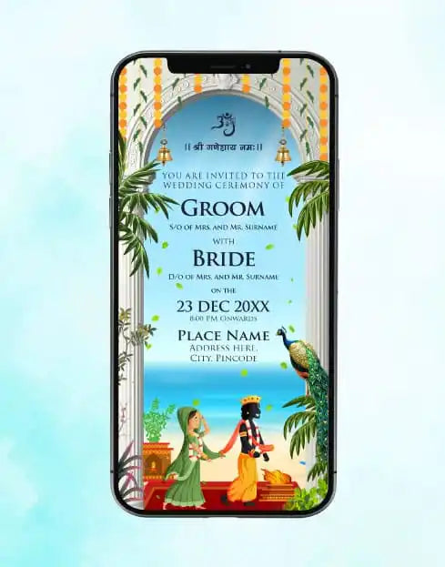 Tulsi Vivah Invitation Card | Traditional Hindu Wedding E-Invite | IM ...
