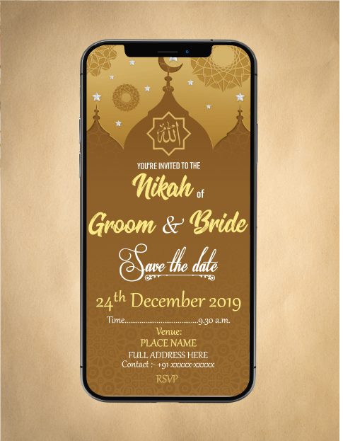 Walima Invitation Card Online | W-49 – InviteMart