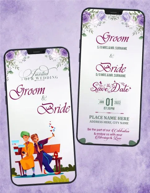 Wedding Invitation Selfie Composition | Selfie Invitation | W-33 ...