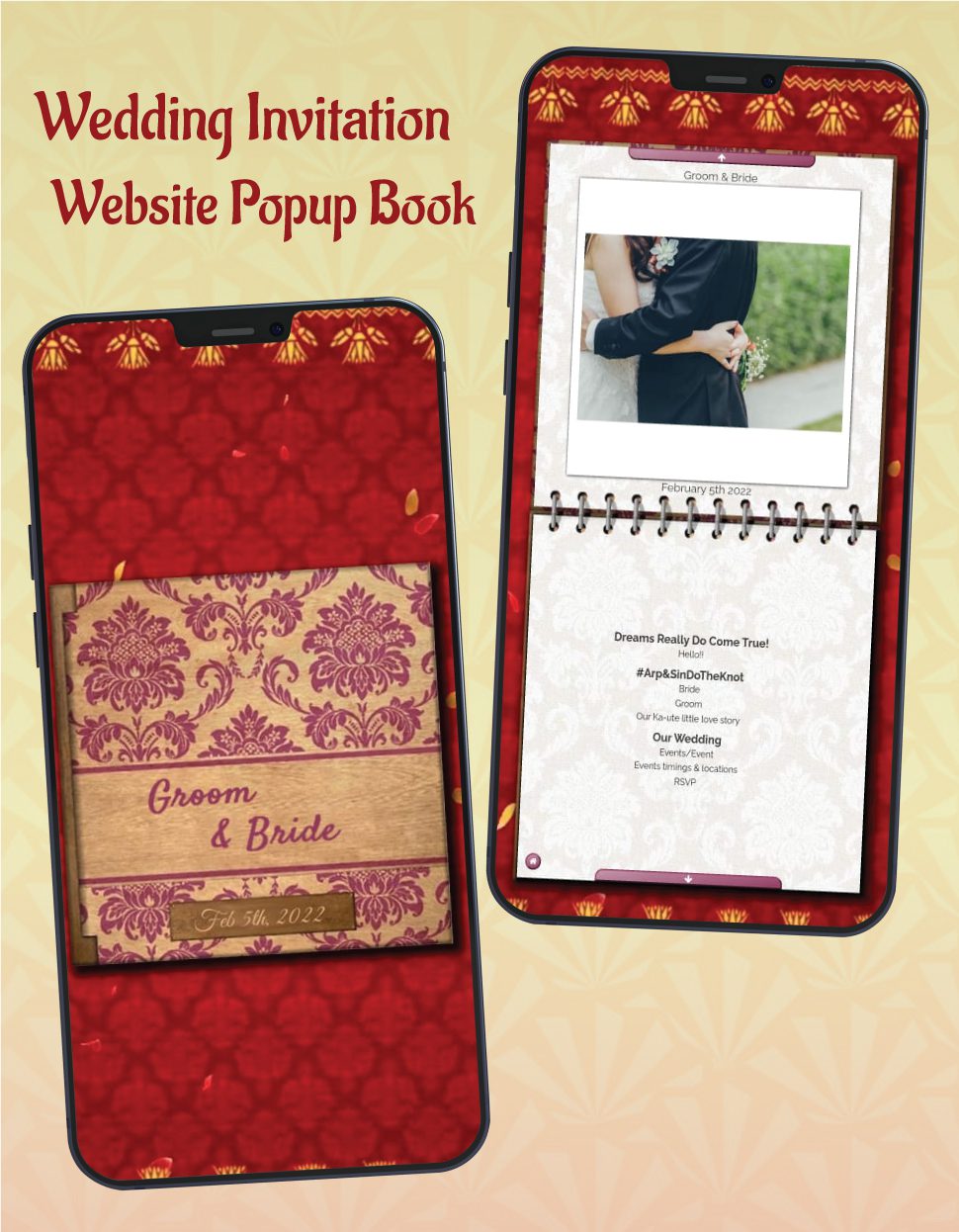Wedding Website Pop-up Book Invitation | Flipbook Style E-Invite | WEB ...